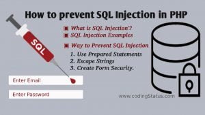 How to Prevent SQL Injection in PHP - CodingStatus