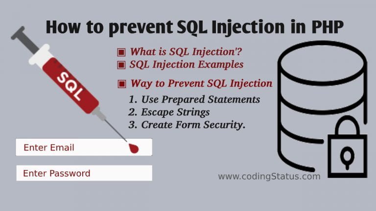 How to Prevent SQL Injection in PHP - CodingStatus